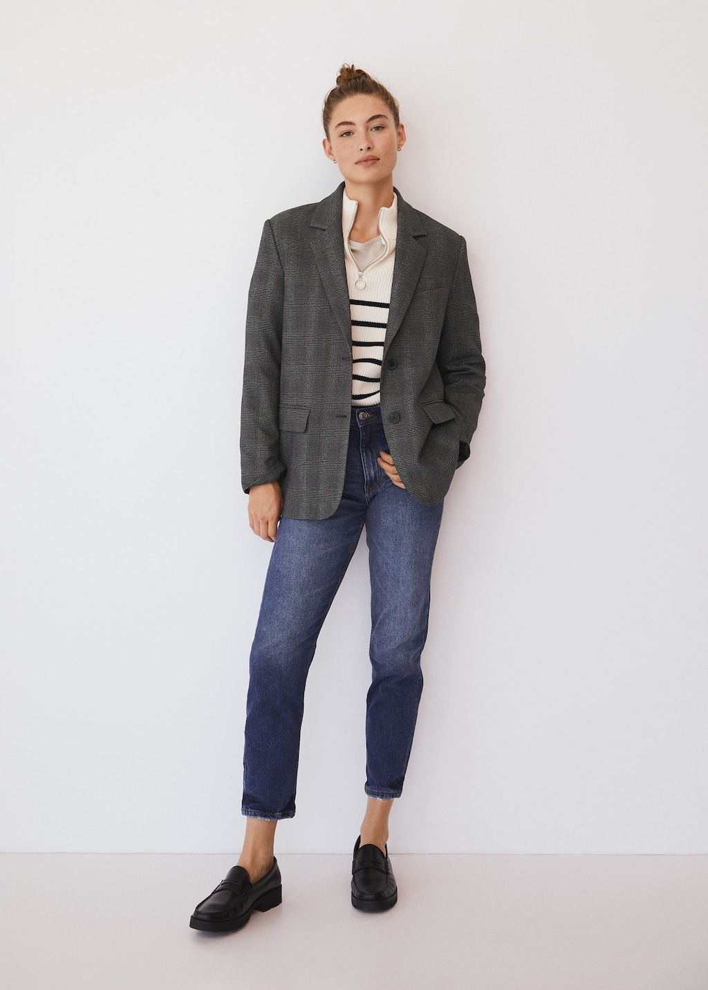 Mango + Check Suit Blazer