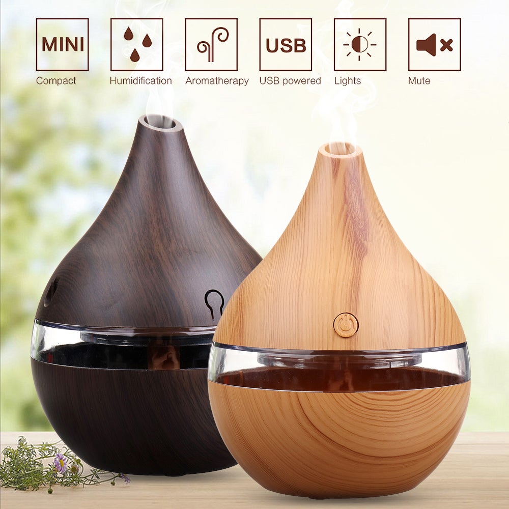 V I P Dark Wood Grain Aromatherapy Diffuser