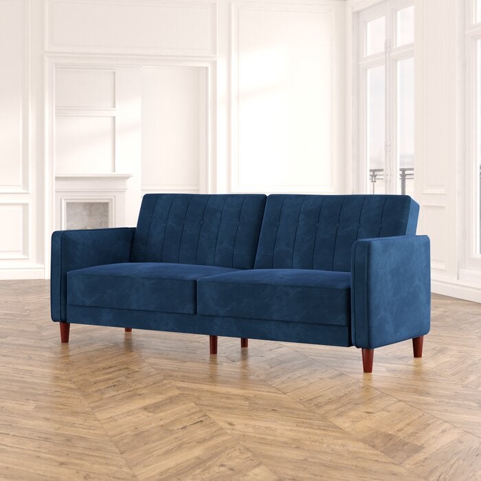 Willa Arlo Interiors Nia Velvet 81.5 Square Arm Sleeper