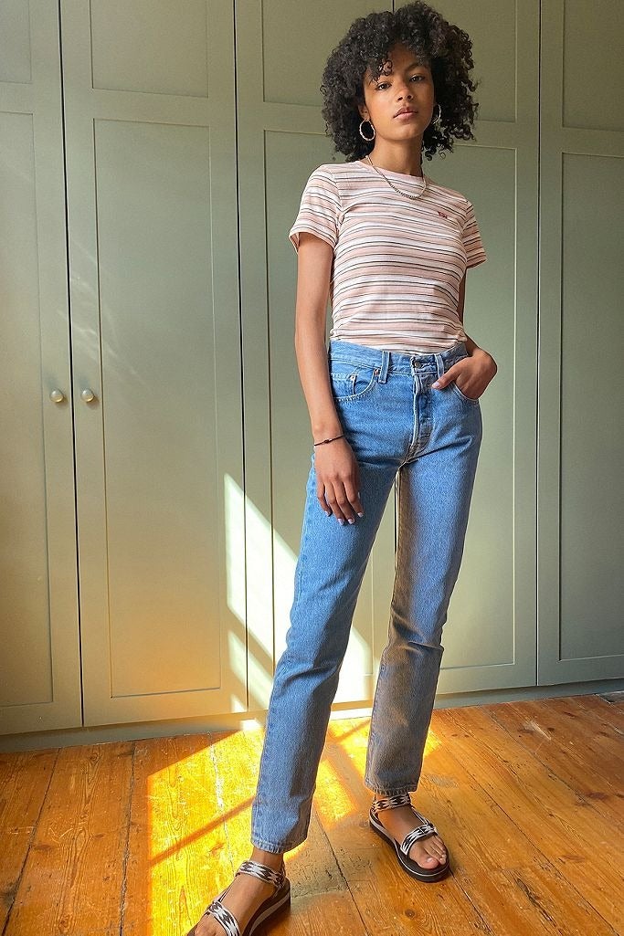 Levi + Original High-Waisted Straight Leg Jeans