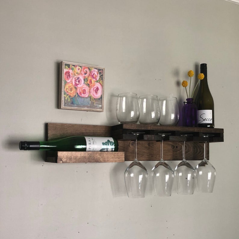 DistressedMeNot + Rustic Wall Mounted Wood Wine Rack