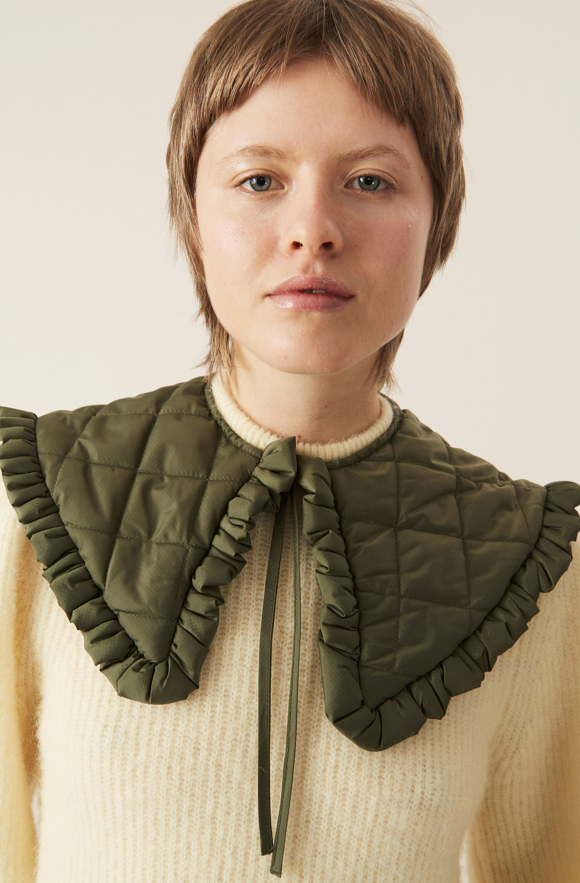 Ganni + Recycled Ribstop Quilt Collar