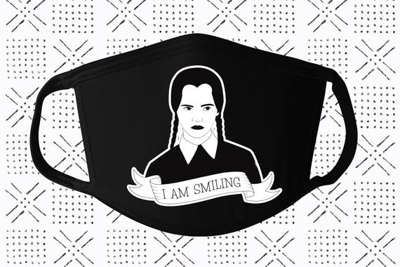 JeepsySouls + Wednesday Addams I Am Smiling Face Mask