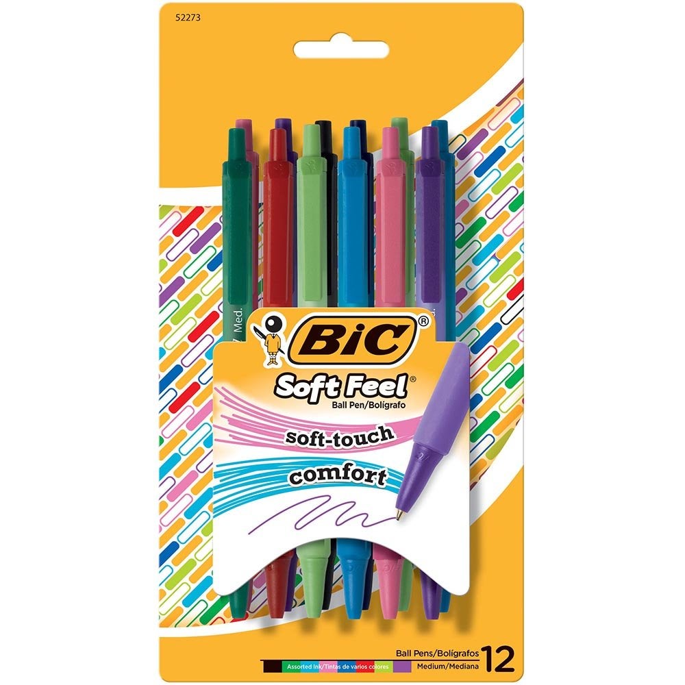 Bic Bic Soft Feel Retractable Fashion Ball Pen 12 Count