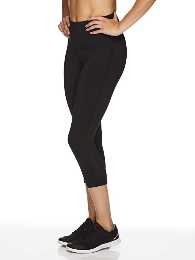 Reebok + Mid-Rise Waist Performance Compression Tights
