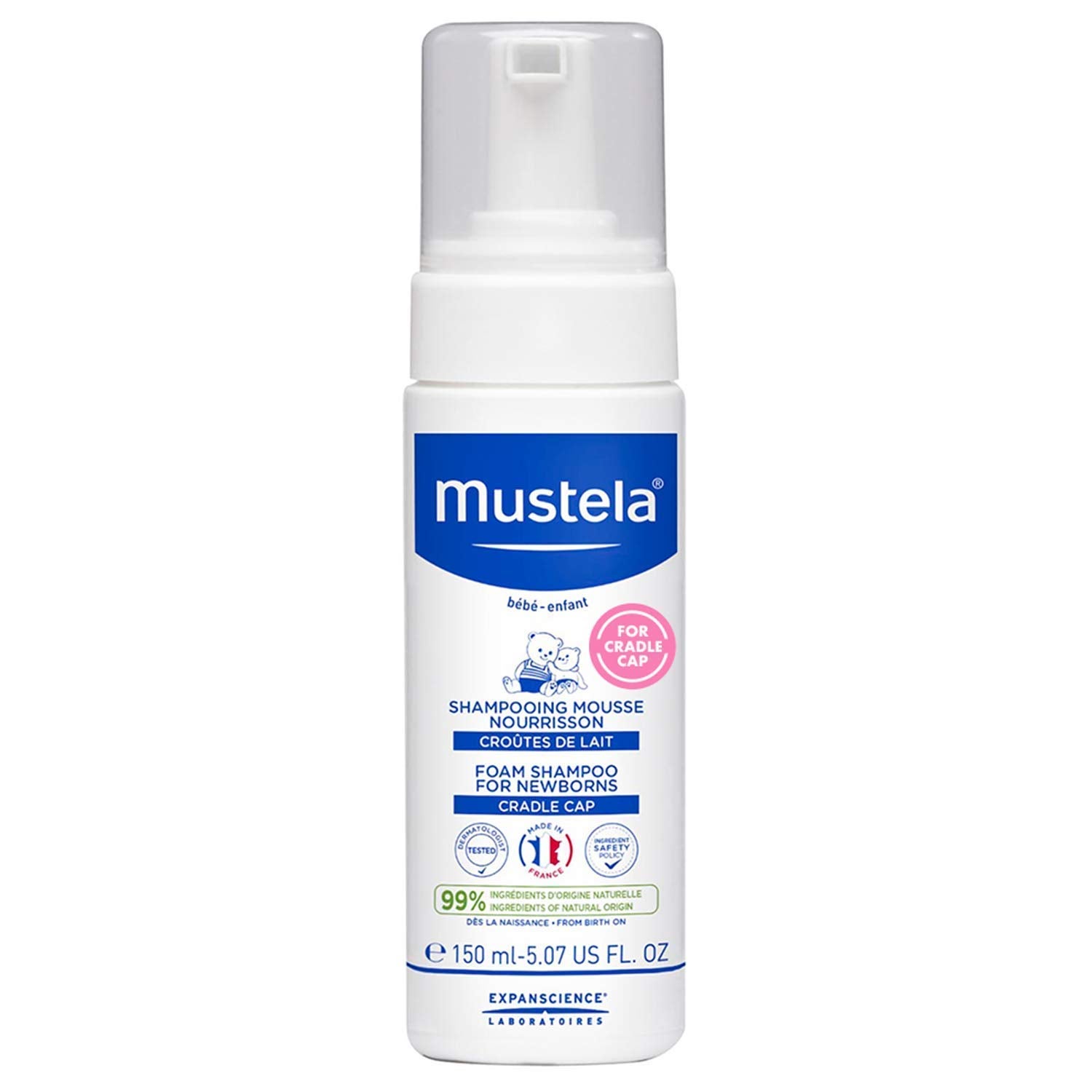 Mustela Cradle Cap Foam Shampoo For Newborn