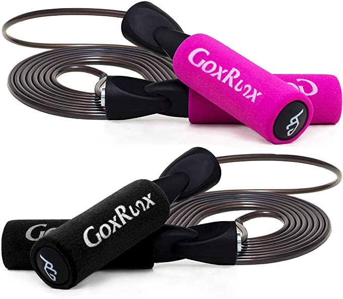 GoxRunx + Adjustable Jump Ropes, 2 Pack