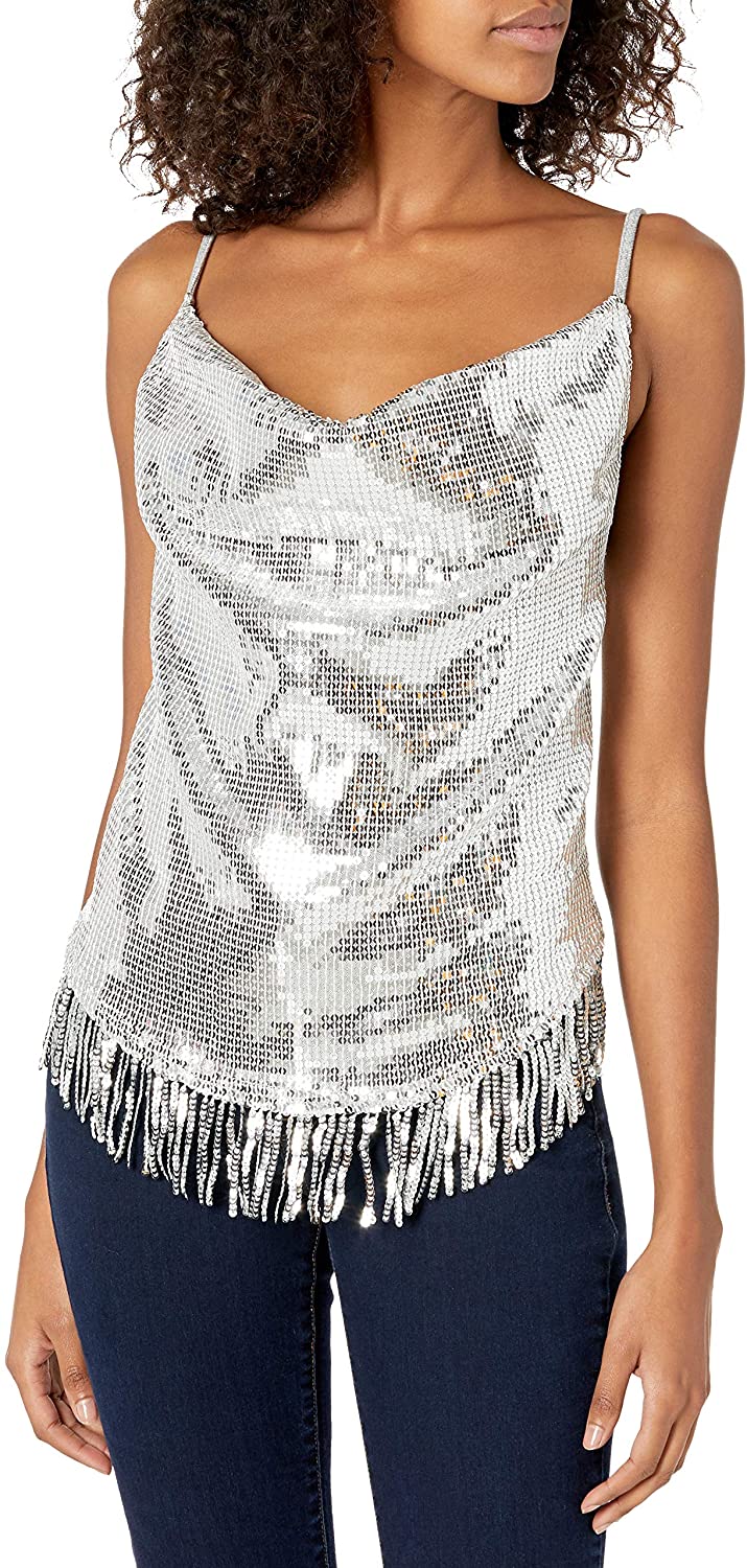 Kendall & Kylie + Handkerchief Top With Sequin Fringe