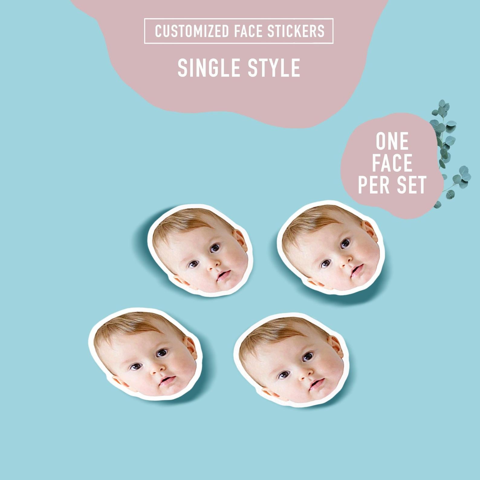 Sniffkissalpaca + One Face Custom Photo Stickers