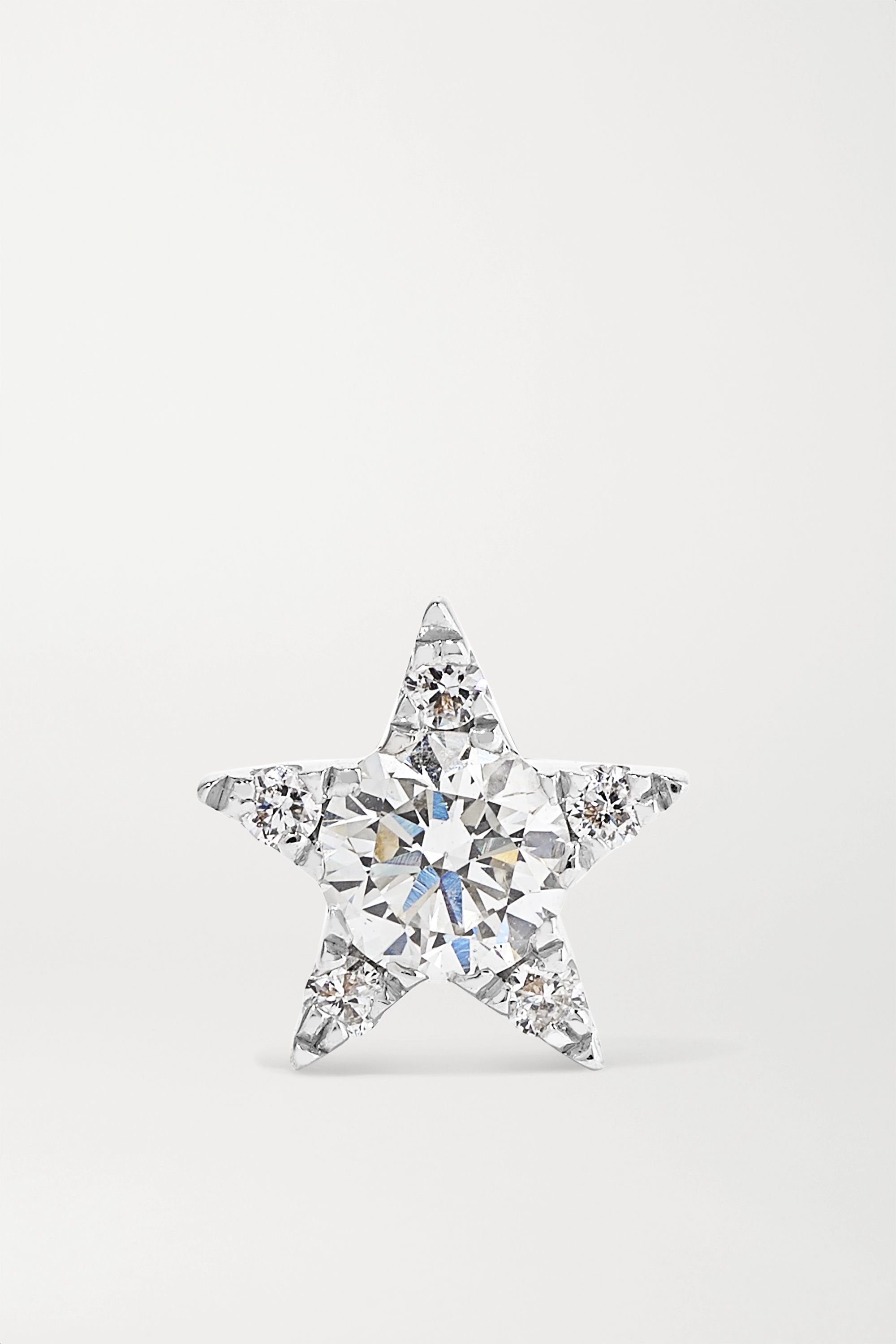 Maria Tash + White Gold Diamond Star Earring