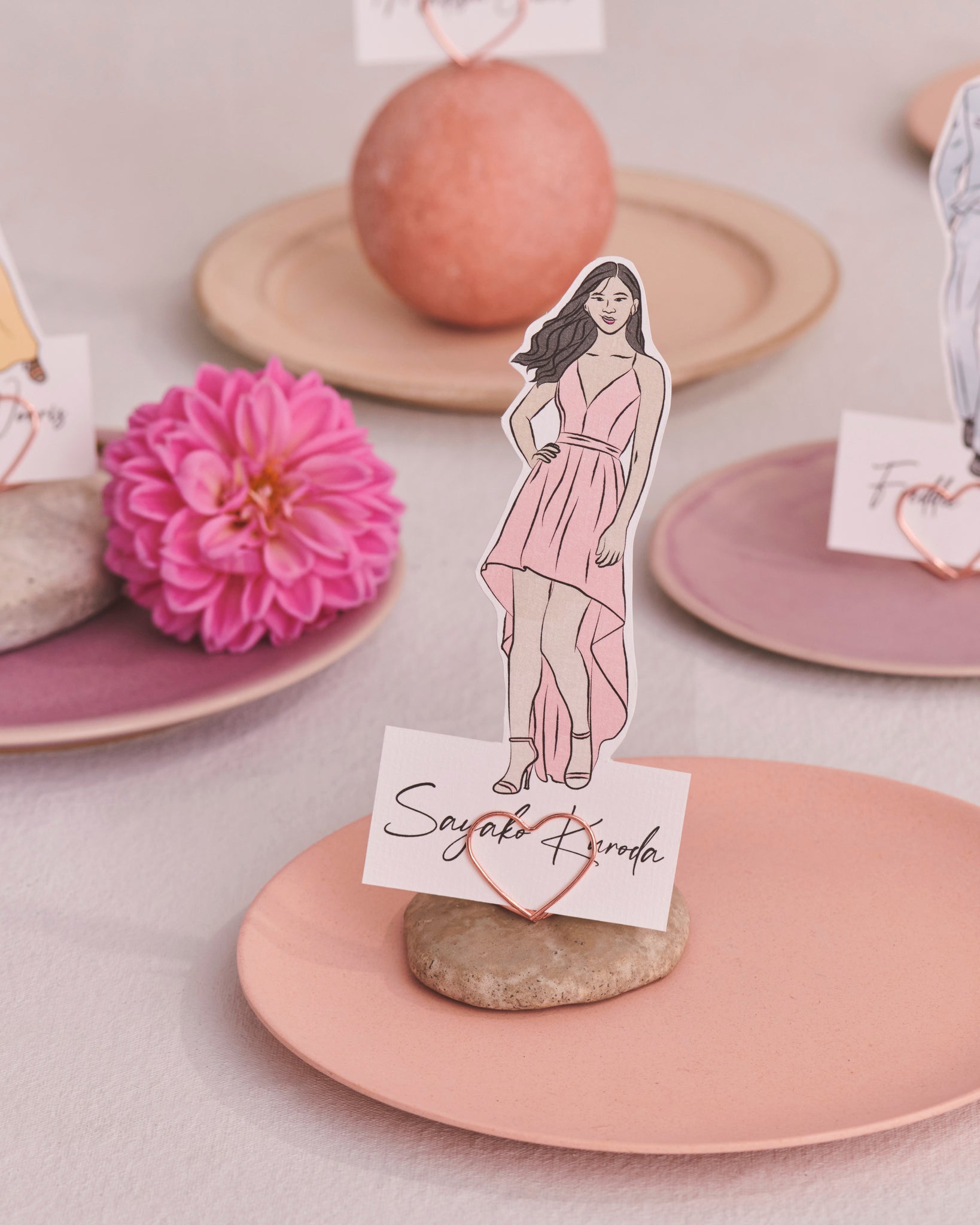 KyriDesign + Custom Illustrated Place Cards