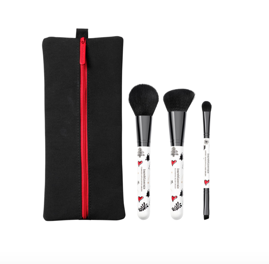 bareMinerals + 3-Piece Brush Set + Bag