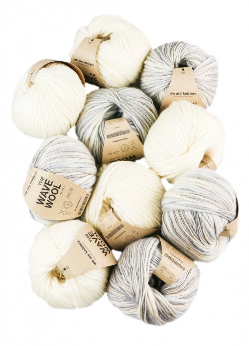 We Are Knitters + 10-Pack of 100% The Wave Wool Yarn Balls