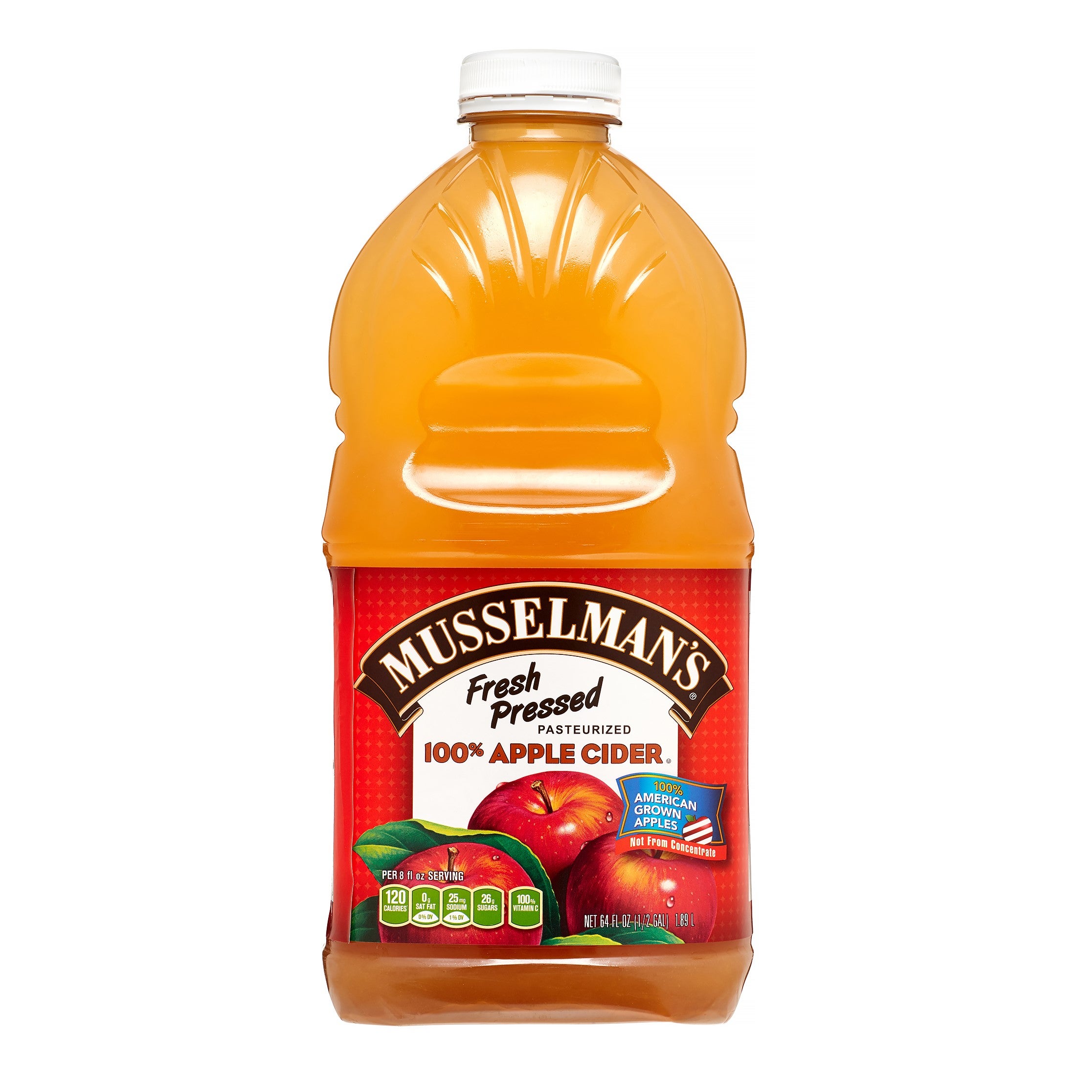 Musselman’s + Musselman’s Fresh Pressed 100% Cider, Apple, 64 Fl Oz, 1 ...