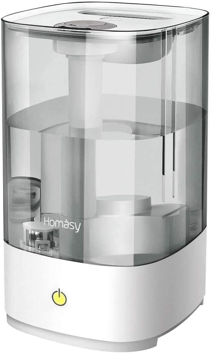 Homasy + Ultrasonic Cool Mist Humidifier, 4.5L