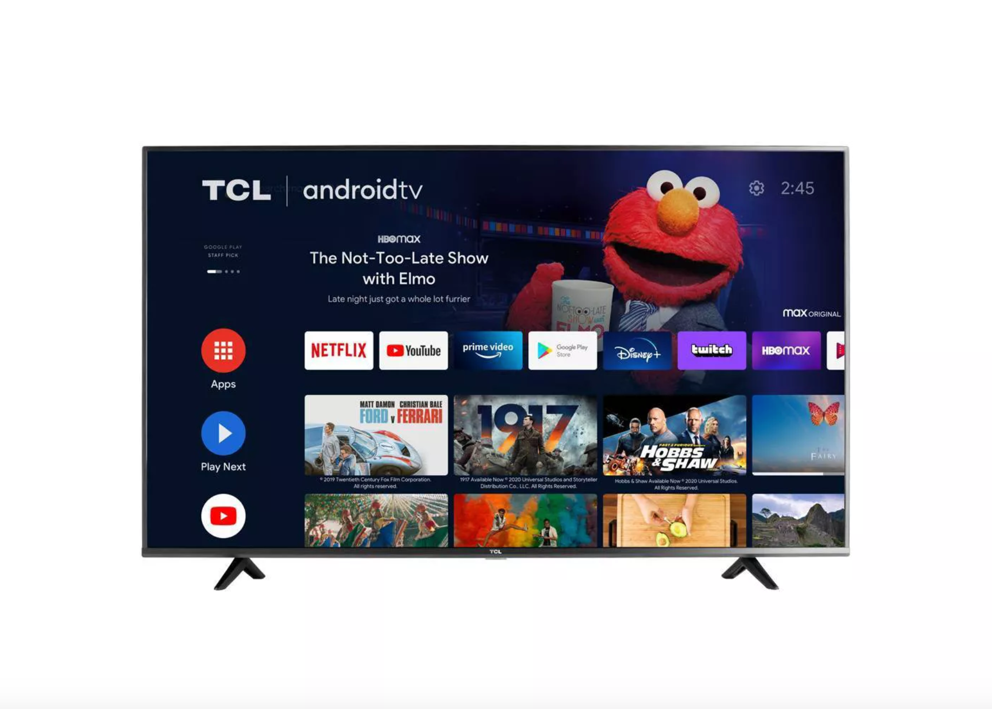 TCL + TCL 65″ Class 4-Series 4K UHD HDR Smart Android TV
