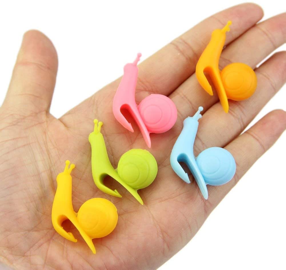 SOSUO + Snail Shape Silicone Tea Bag Holder (10-Pack)