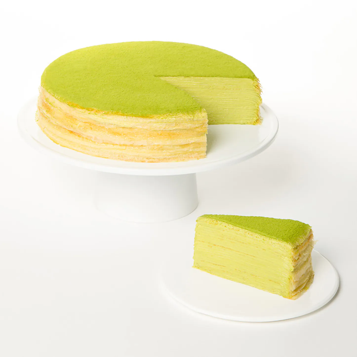 Lady M Confections + Green Tea Mille Crêpes Cake