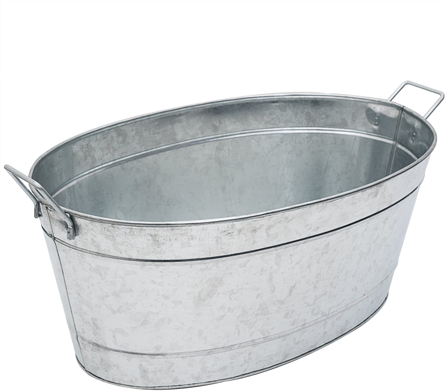 Achla Designs + Achla Designs C-55 Large Galvanized Steel Metal Oval tub