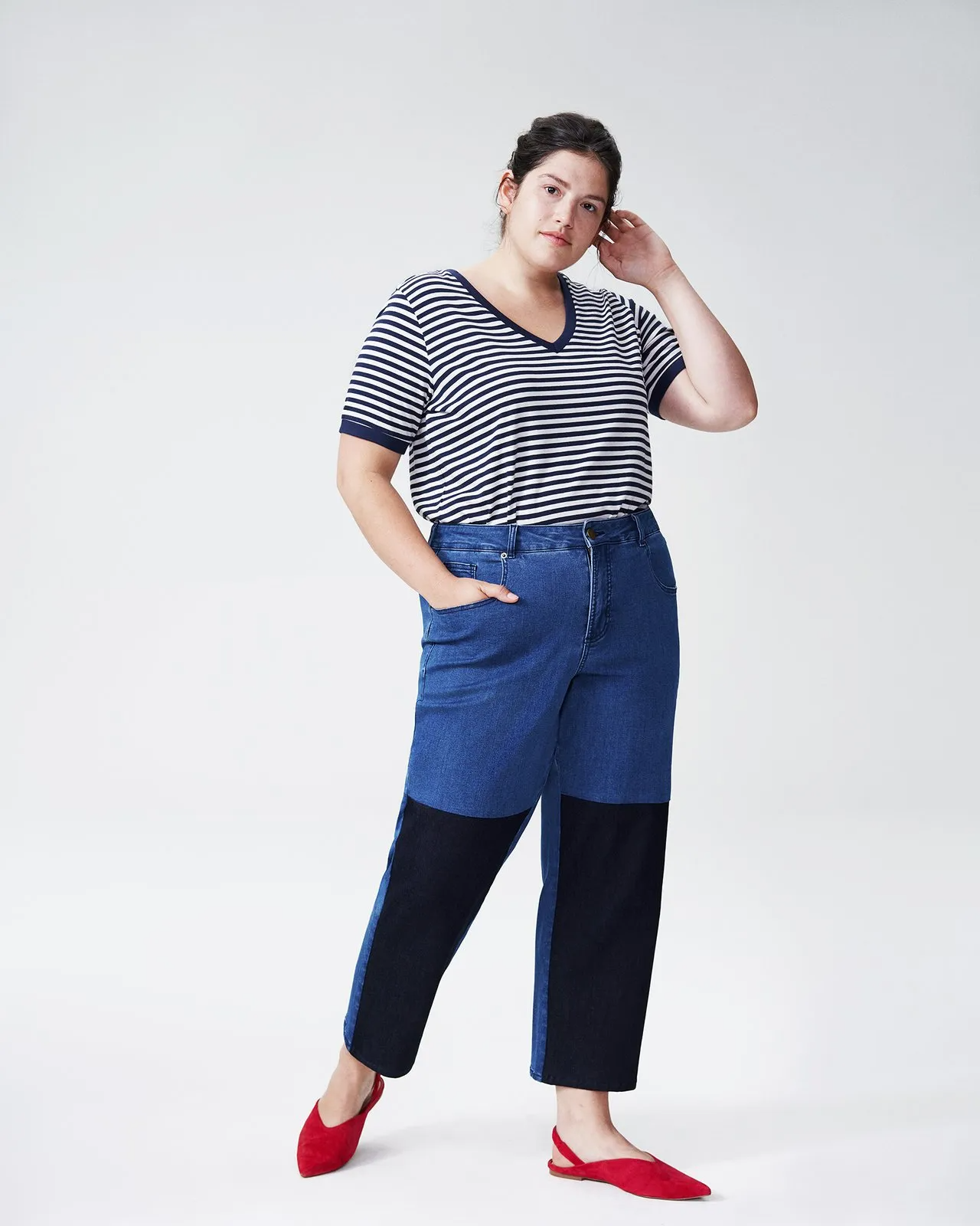 Universal Standard + Ravi Colorblock Jeans