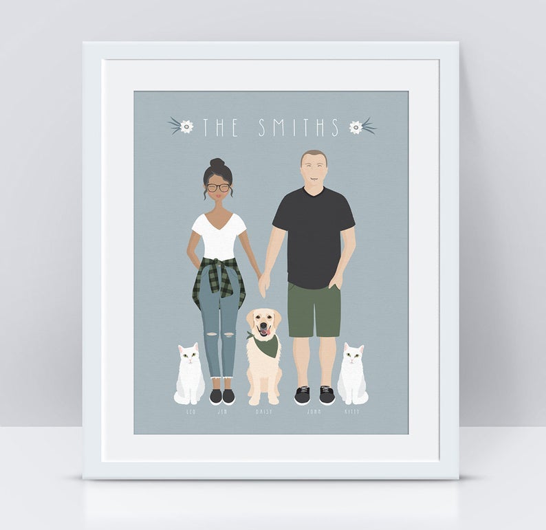 WLAZdesignSHOP + Printable Custom Family Portrait