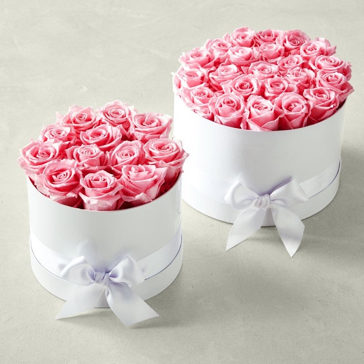 Williams-Sonoma + Pink Fresh Rose Hat Box