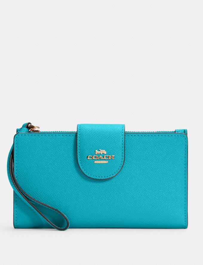 Coach + tech phone wallet