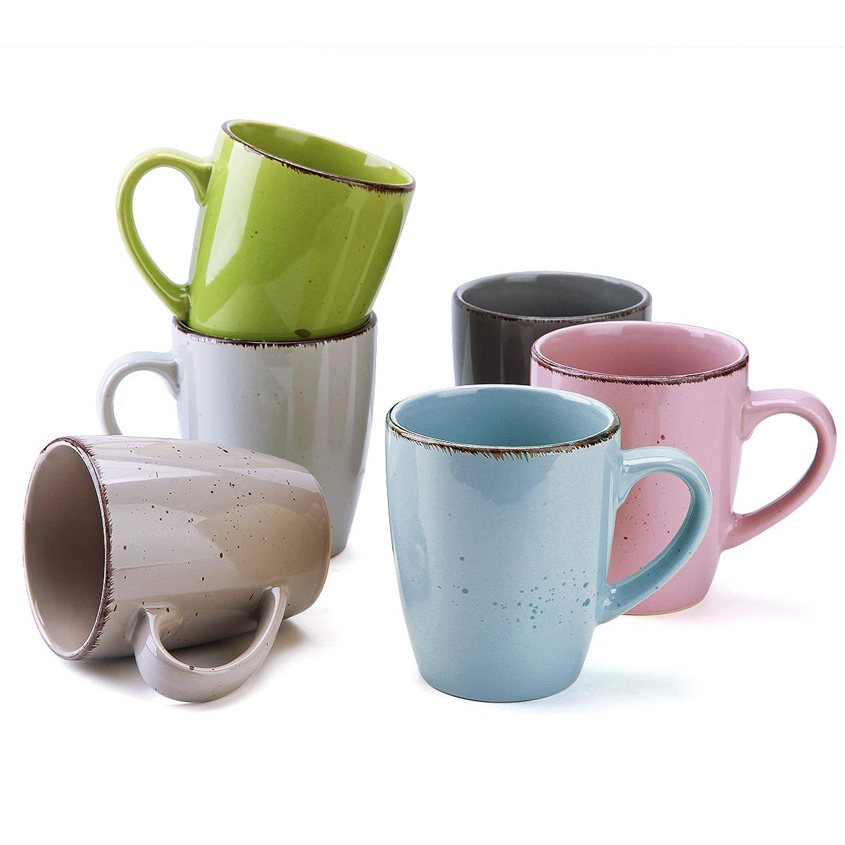 FE FUN ELEMENTS + Coffee Mugs Set of 6, 12oz