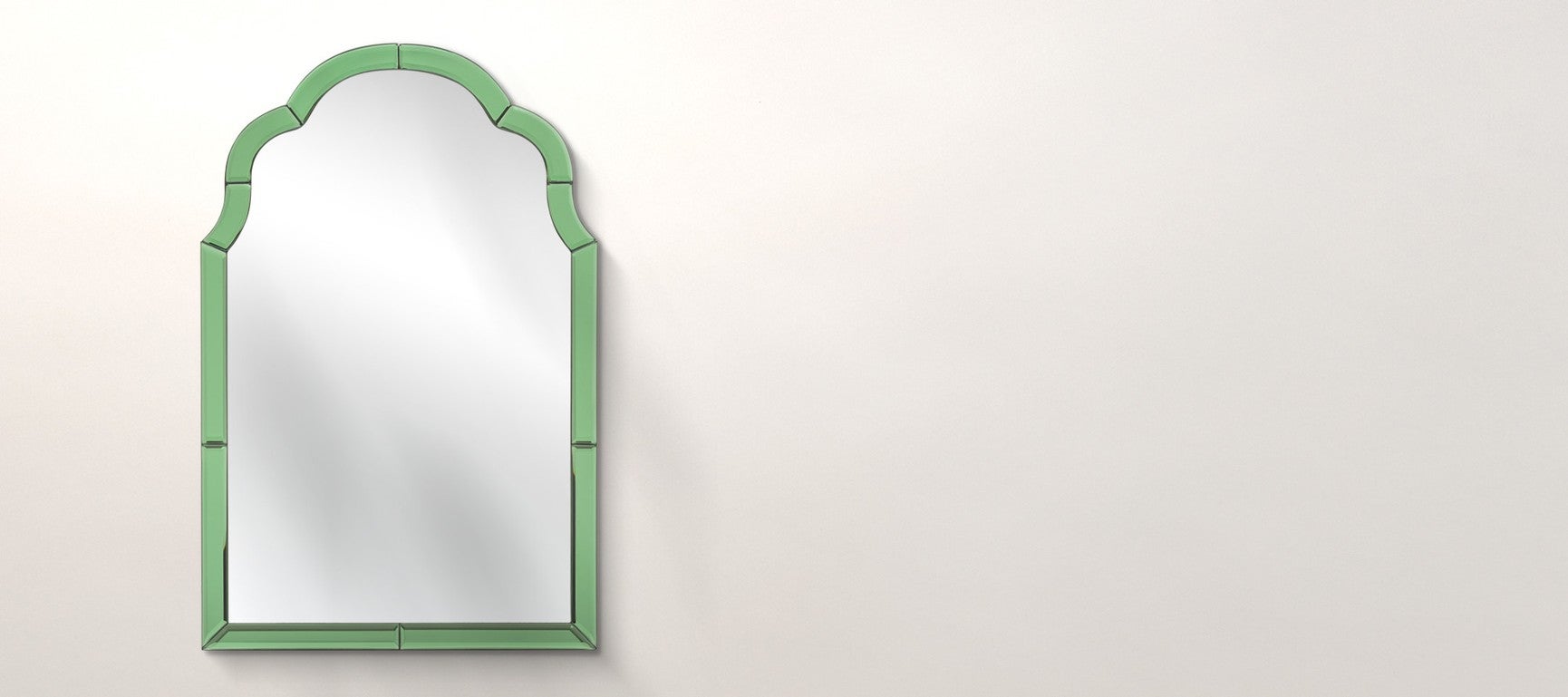 Aurora + Aurora Green Glass Wall Mirror