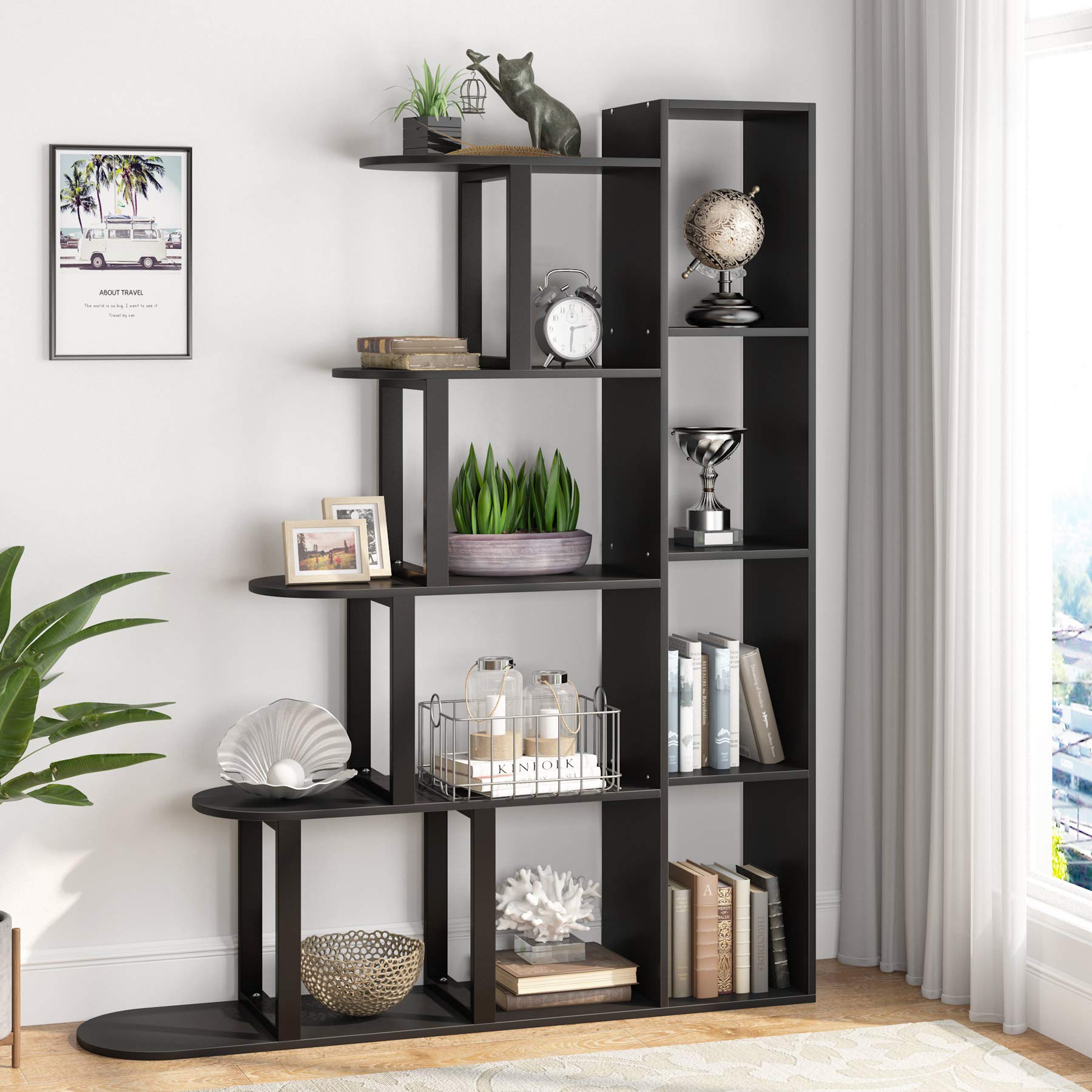 Tribesigns + 5-Tier Bookshelf Industrial Bookcase Tribesigns + 5-Tier Bookshelf Industrial Bookcase