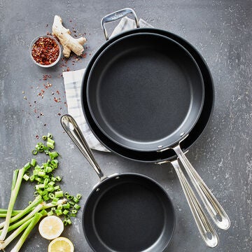 All Clad + Nonstick Set of 3 Skillets, 8″, 10″ and 12″