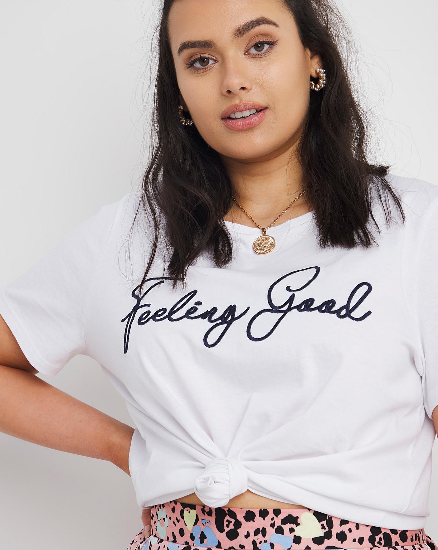 Simply Be + Feeling Good Slogan Tee