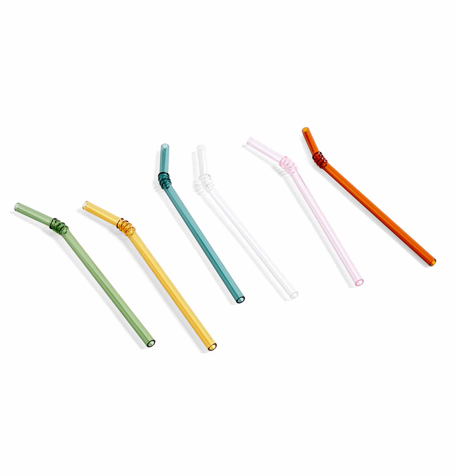Hay + HAY Sip Glass Straw Set – Swirl