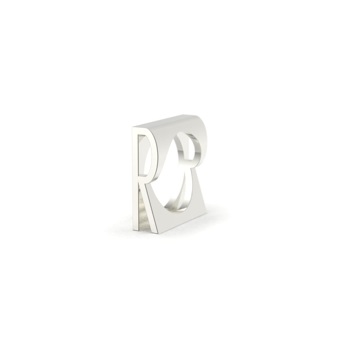 Type Berlin + Letter R Alphabet Initial Ring