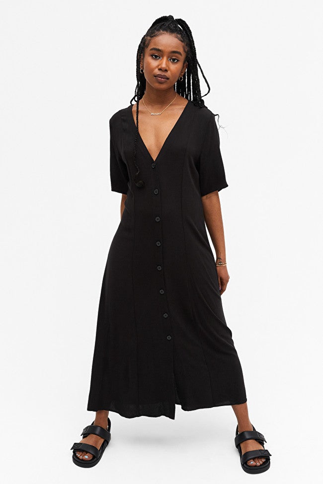 Monki + Button-up maxi dress