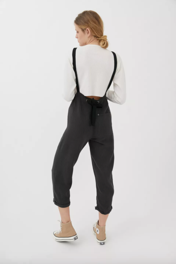 Urban Outfitters + Mikey Linen Backless Overall