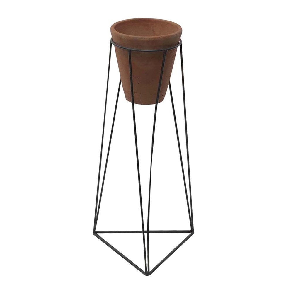 Nkuku + Jara Terracotta Planter & Iron Stand – Large