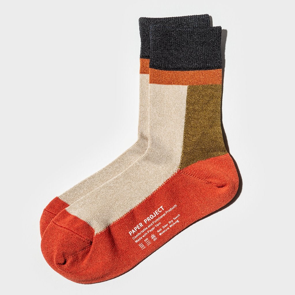 Paper Project + Color Block Short Sock