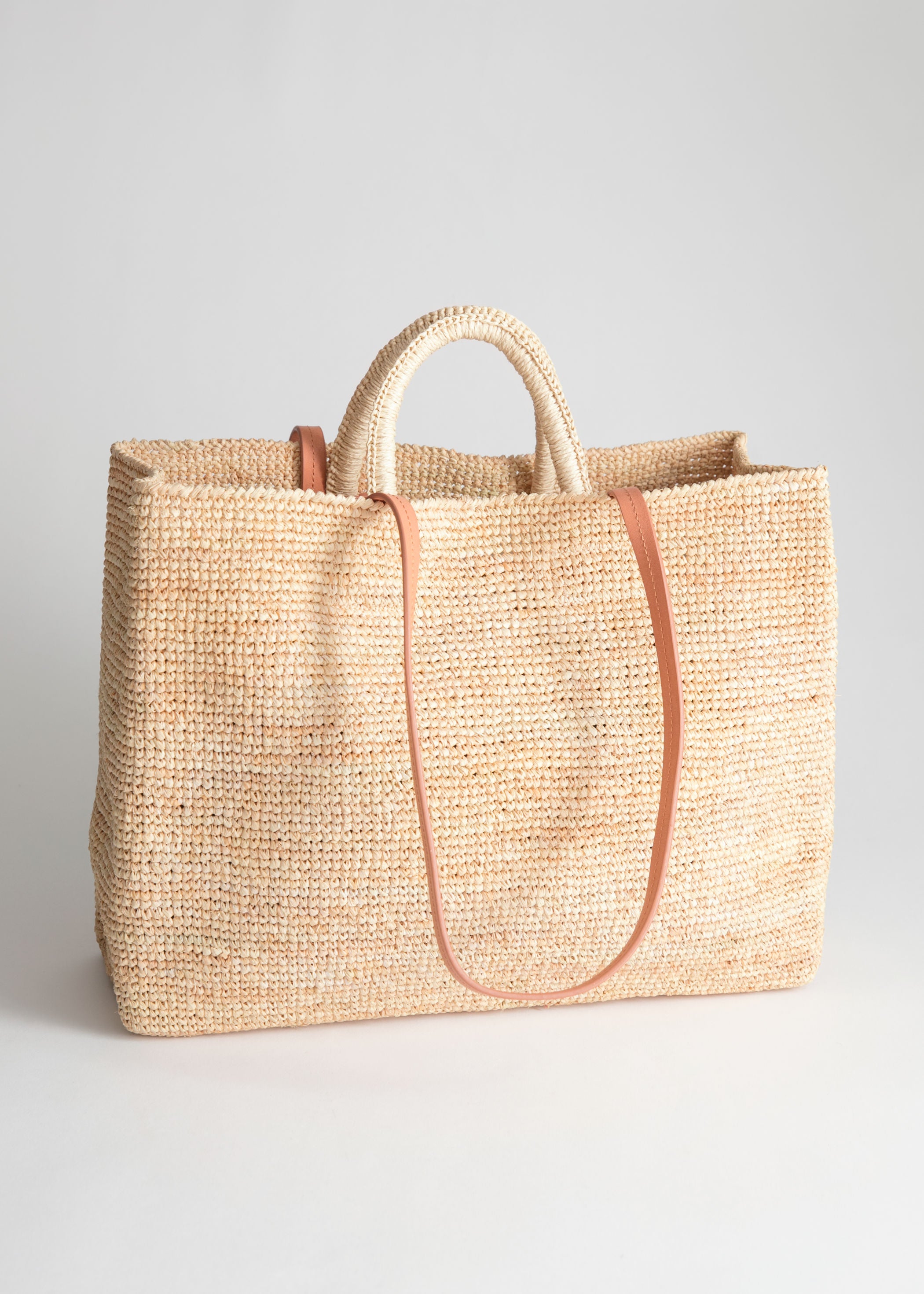 & Other Stories + Large Woven Straw Tote