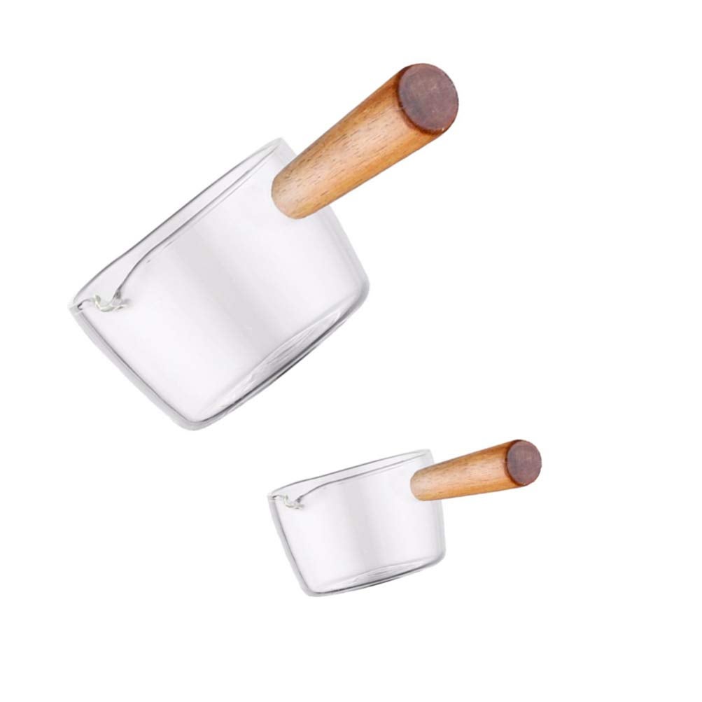 Cabilock + Glass Creamer Mini Sauce Pitcher