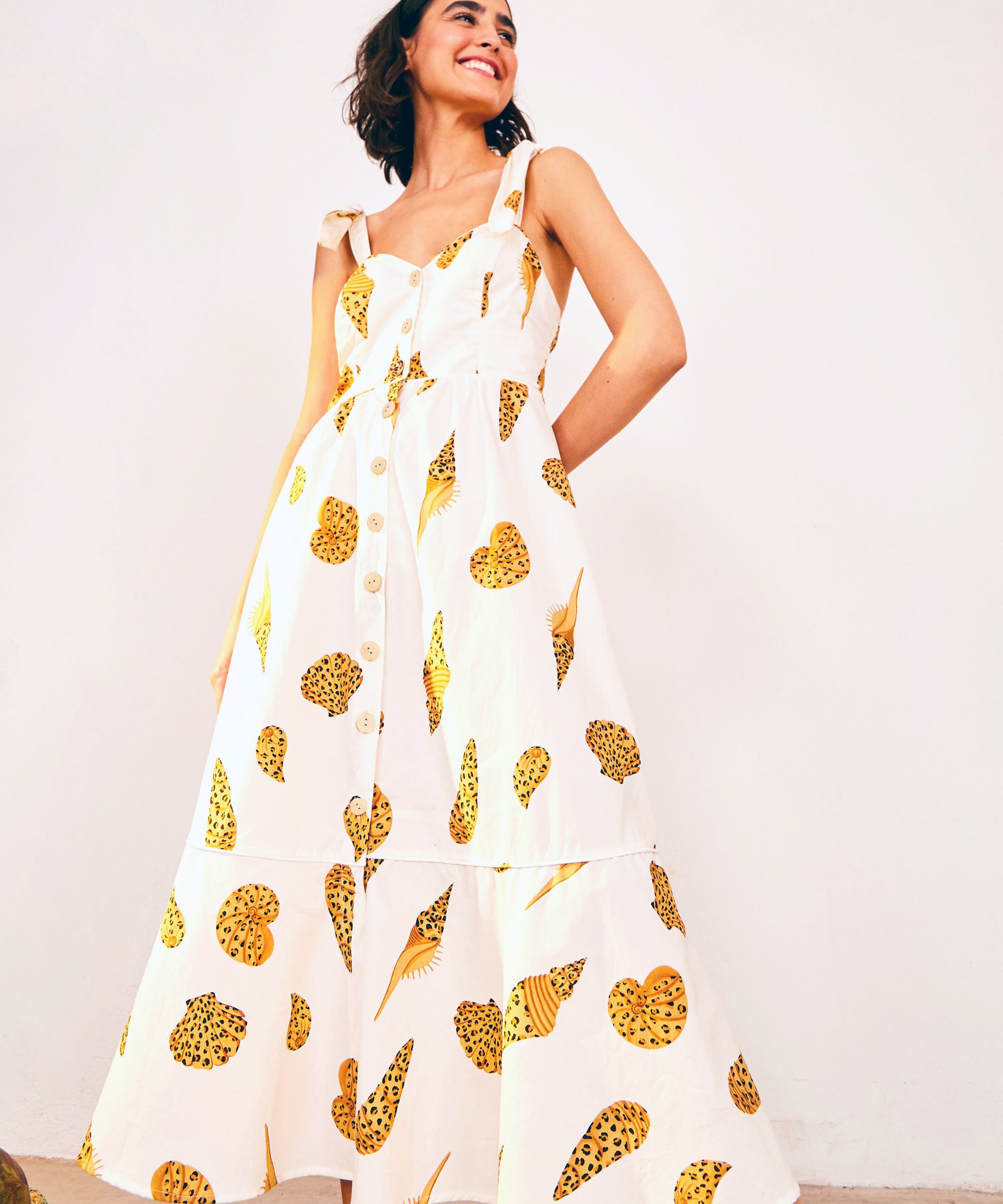 Farm Rio + Leopard Shell Midi Dress