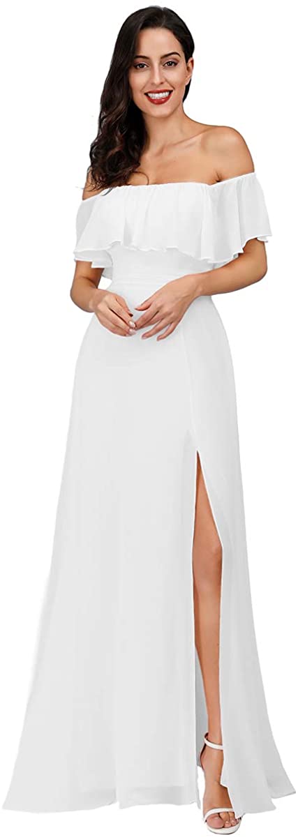 Ever Pretty + Off The Shoulder Ruffle Party Dress