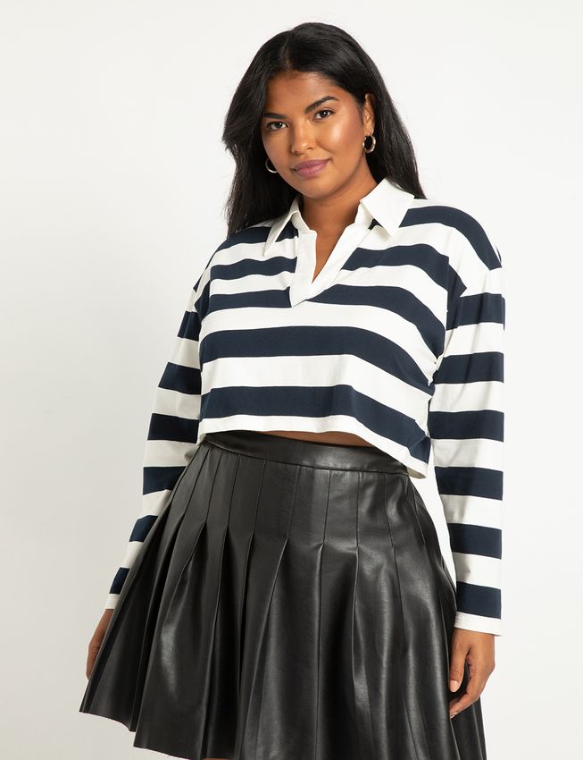 Eloquii + Boxy Cropped Polo