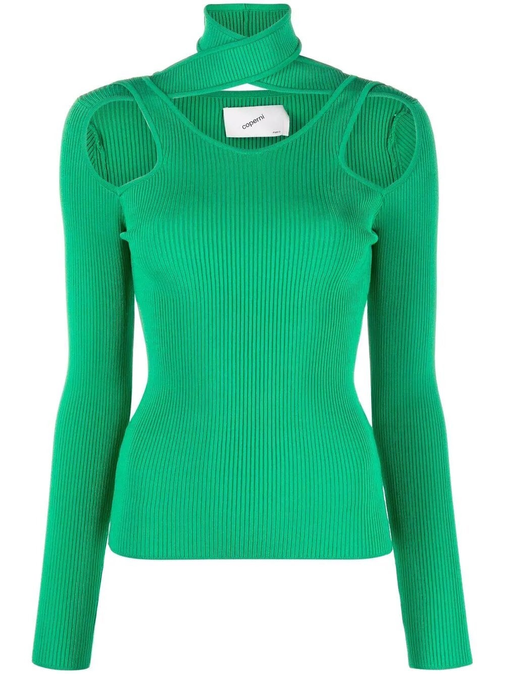 Coperni + Cutout Ribbed-Knit Sweater