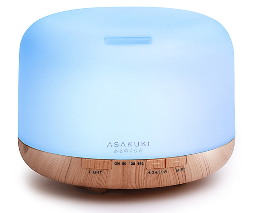Asakuki + ASAKUKI Premium Essential Oil Diffuser – Light Wood