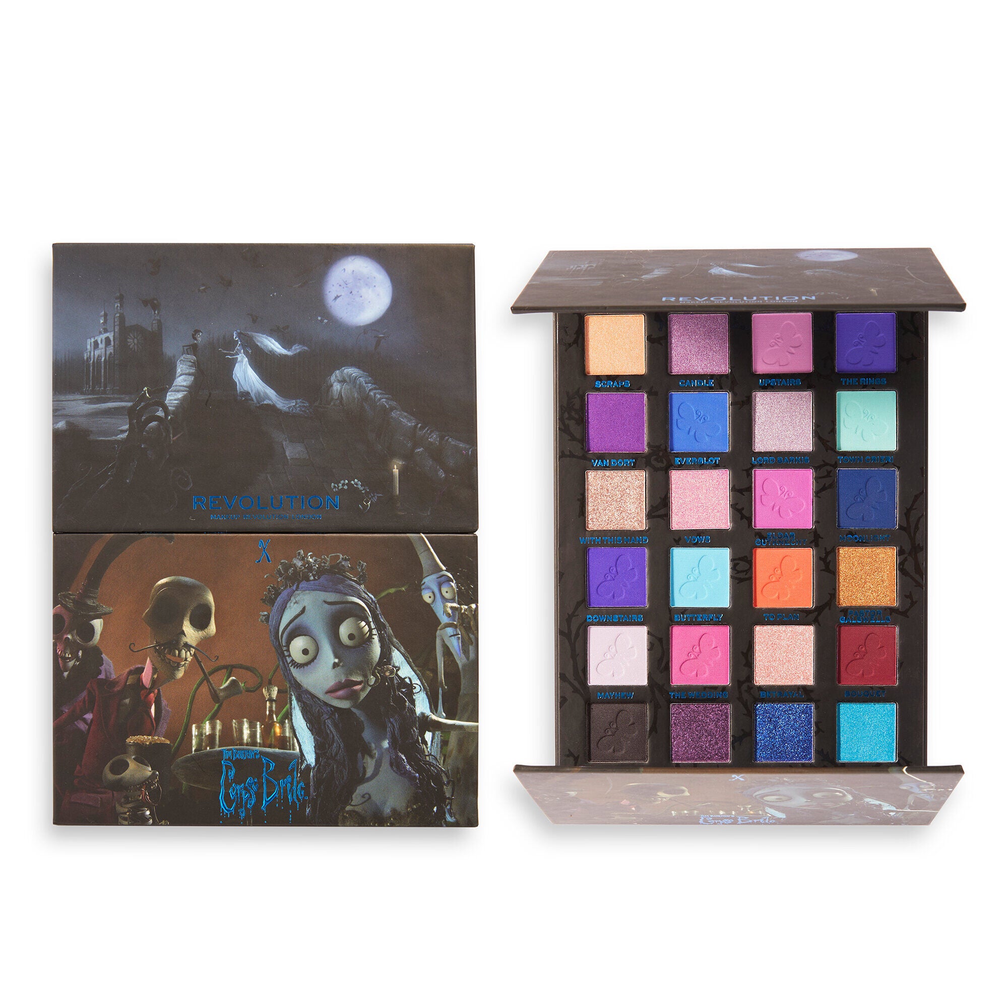 Corpse Bride X Makeup Revolution + Upstairs Downstairs Eyeshadow Palette