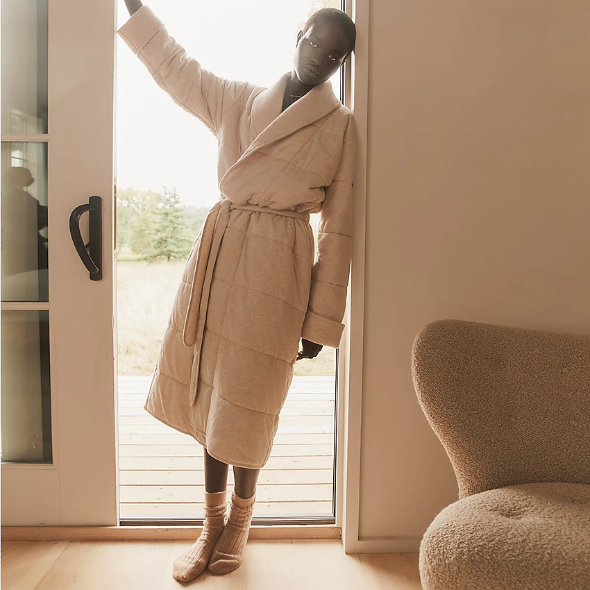 SKIN x J.Crew + Quilted Robe