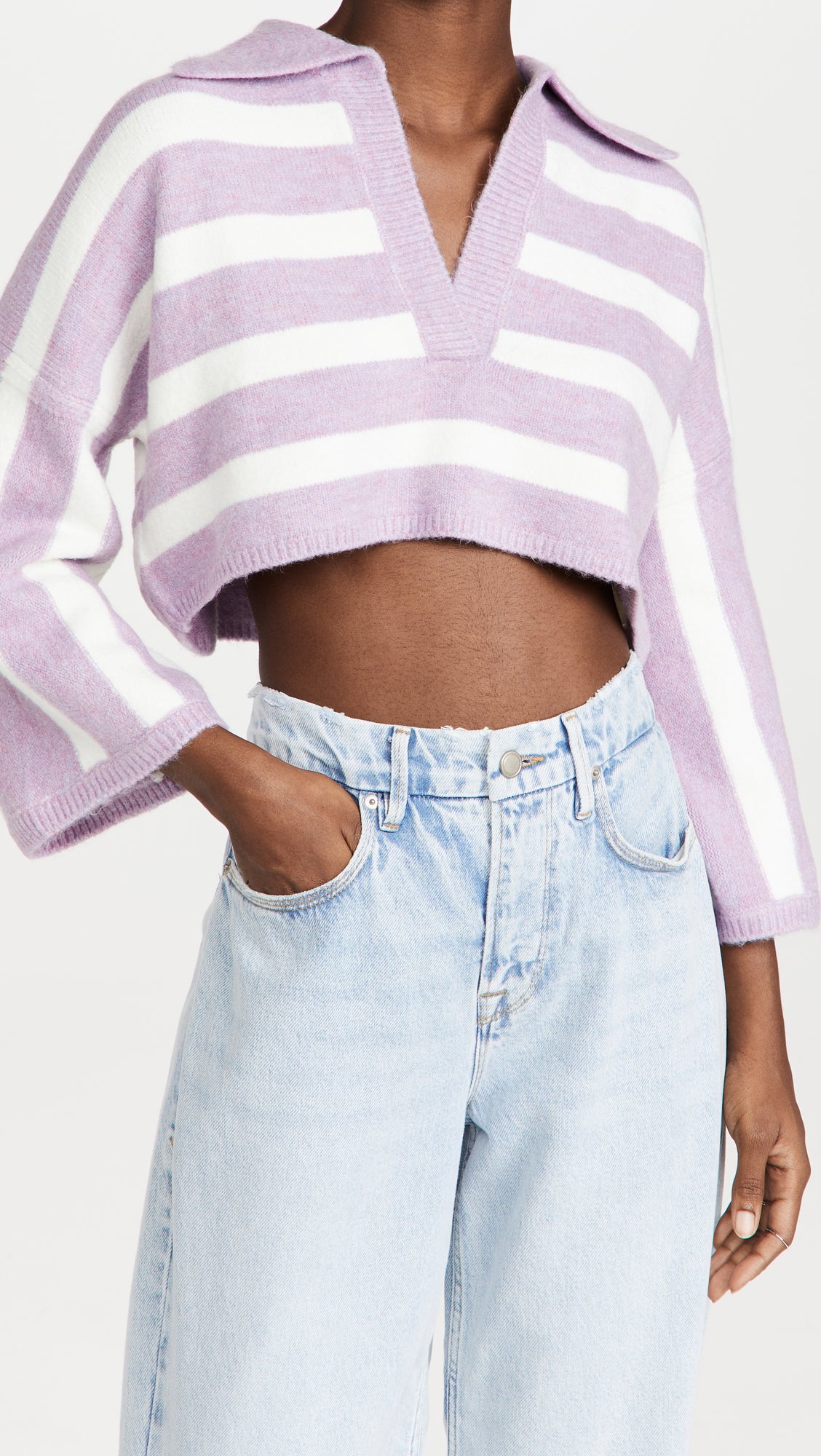 For Love & Lemons + Maud Boxy Crop Sweater