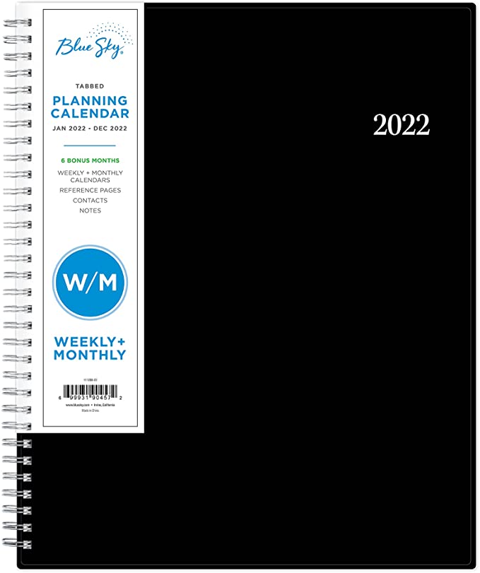 Blue Sky 2022 Weekly Monthly Planner