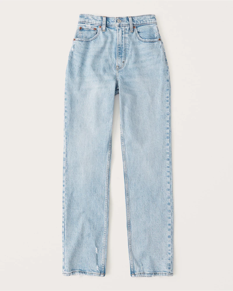 Abercrombie And Fitch Curve Love 90s Ultra High Rise Straight Jeans Abercrombie And Fitch Curve Love 90s Ultra High Rise Straight Jeans